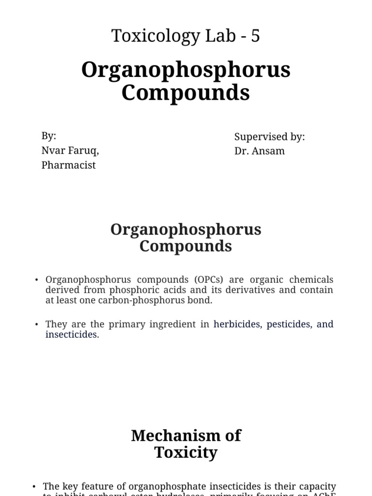 Lab 5 - Organophosphorus Compounds | PDF