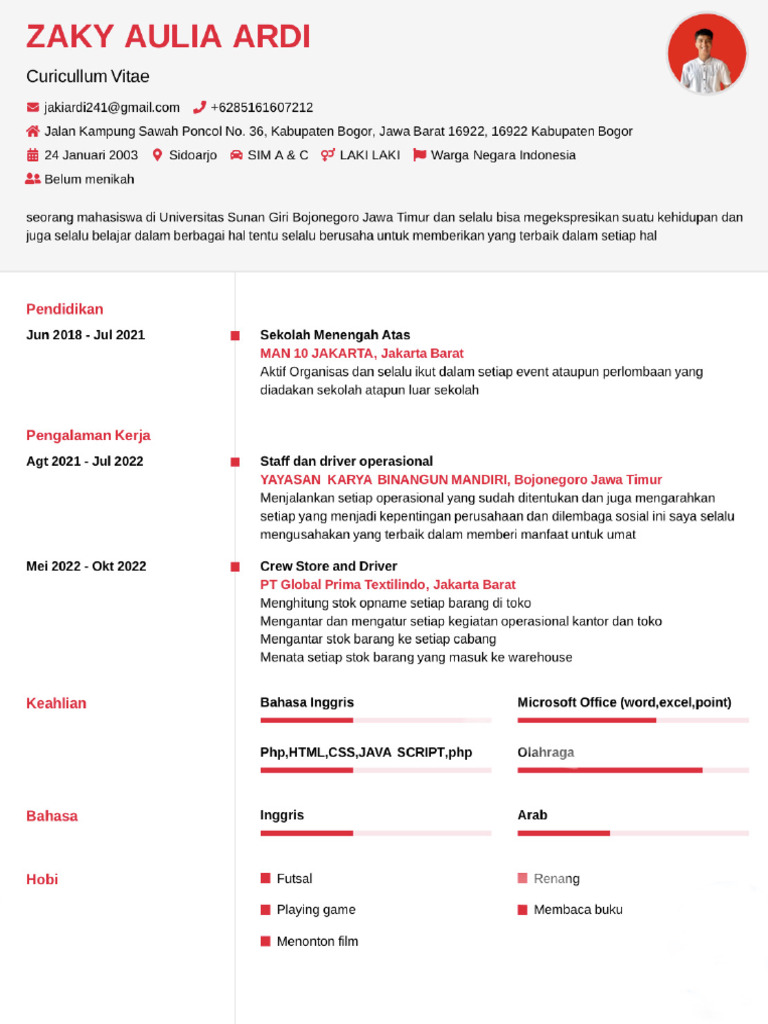 CV Lengkap | PDF