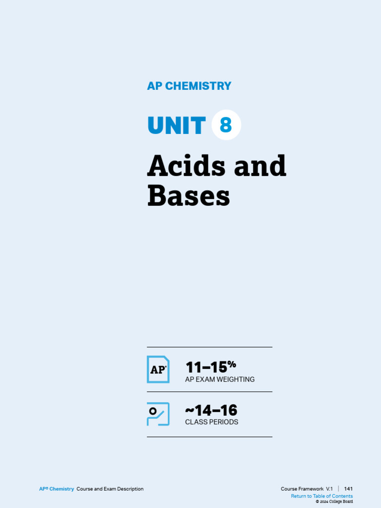 Unit 8 APChemistry | PDF | Ph | Acid