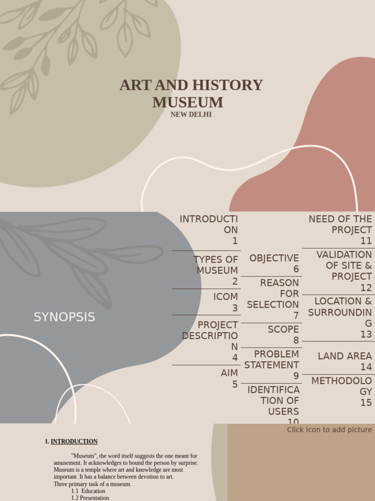 Art and History Museum Project Overview | PDF | Museum | Liberal Arts ...