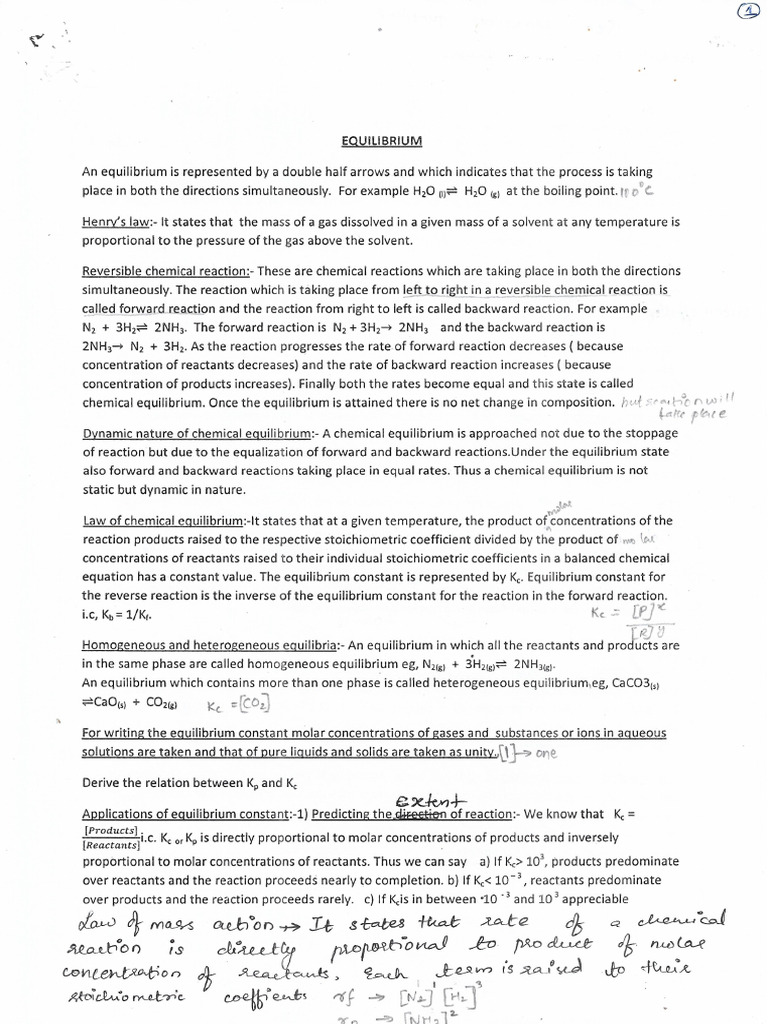 Equilibrium Note | PDF