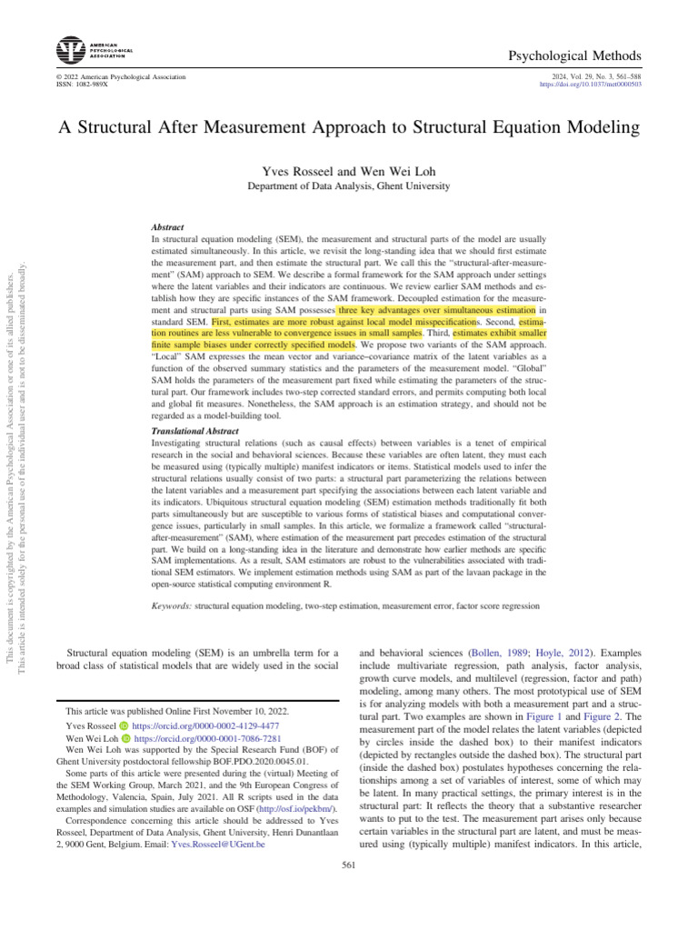 Strutural After Measurement | PDF | Structural Equation Modeling | Regression Analysis