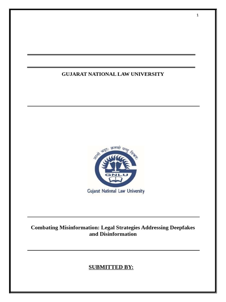 Tc172 Combating Misinformation Legal Strategies Addressing Deepfakes