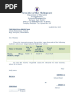 Request for Form 137 Copies | PDF | Quality Of Life | Change