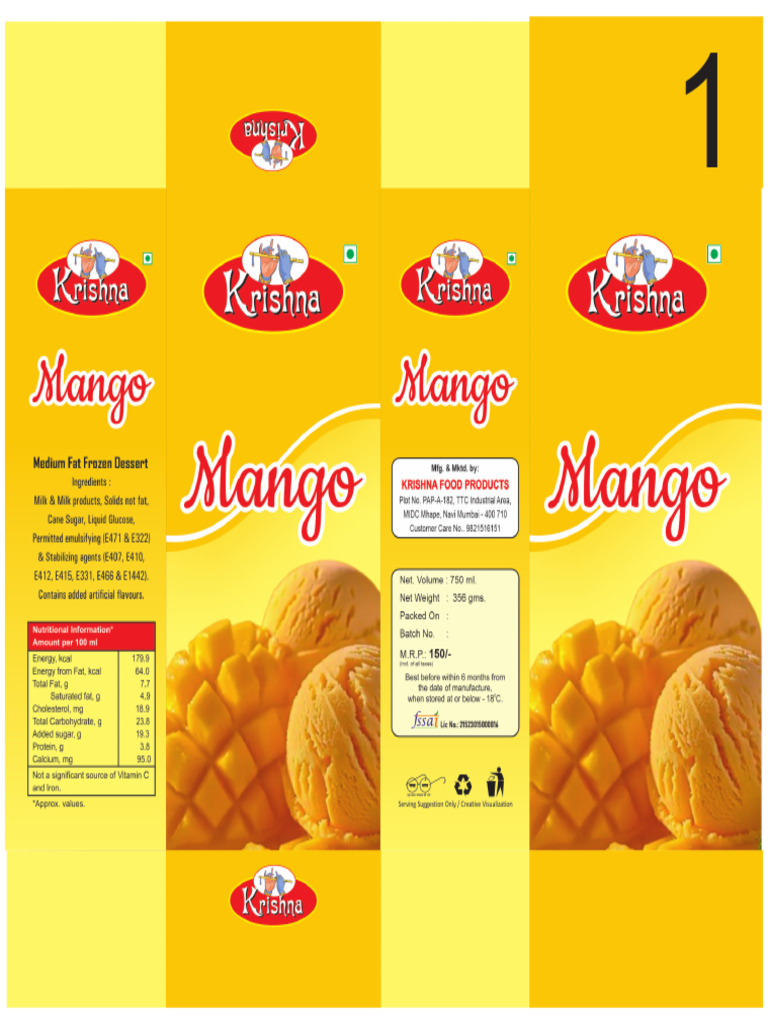 Krishna-Mhape-750ml-Mango-Familypack Design | PDF