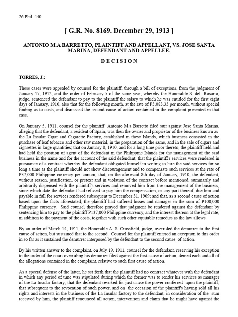 136 Barreto v. Sta. Maria, 26 Phil. 440 | PDF | Will And Testament ...