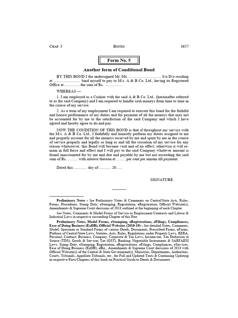 Another Form of Conditional Bond | PDF | Private Law | Government Finances