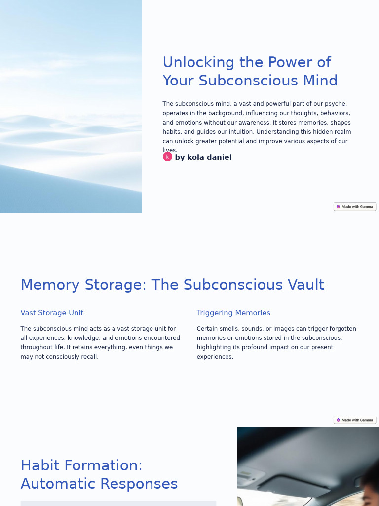 Unlocking The Power of Your Subconscious Mind | PDF | Mind ...
