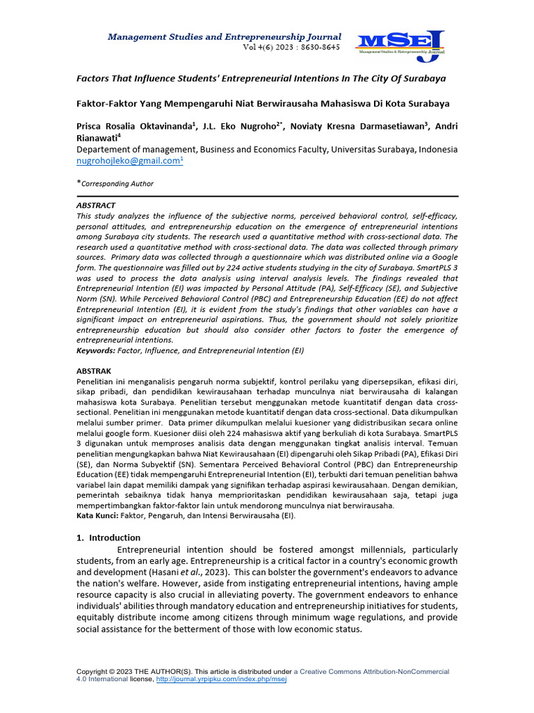Impact of Perceived Behavioral Control and Self-Efficacy 3 | PDF ...