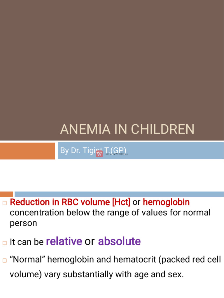 Understanding Anemia in Children | PDF | Anemia | Red Blood Cell