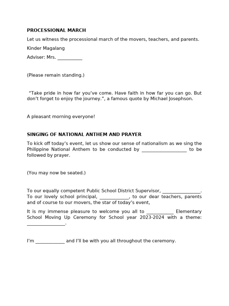 ENGLISH-MOVING UP SCRIPT | PDF