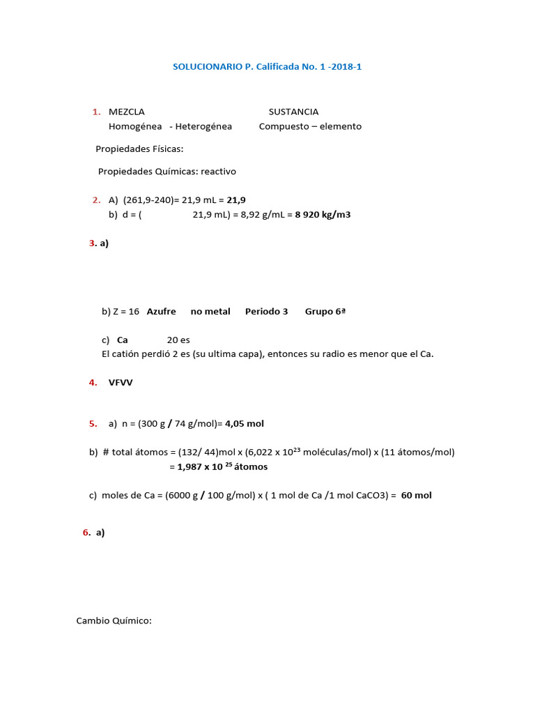 PC1 Solucion 2018 1 | PDF