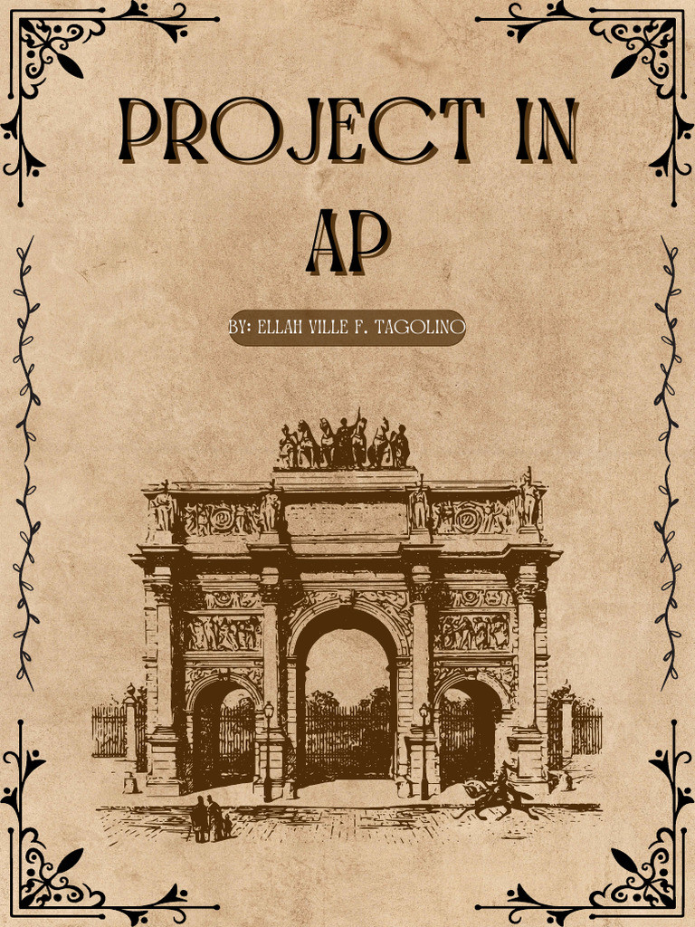 Brown and Black Elegant Vintage Project History Cover A4 Document | PDF