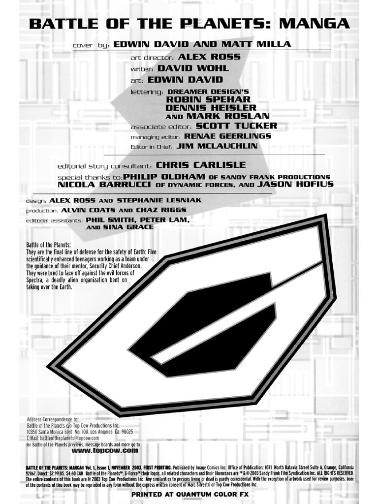 Battle of The Planets - Manga 01 (2003) (ABRAXSIS) | PDF