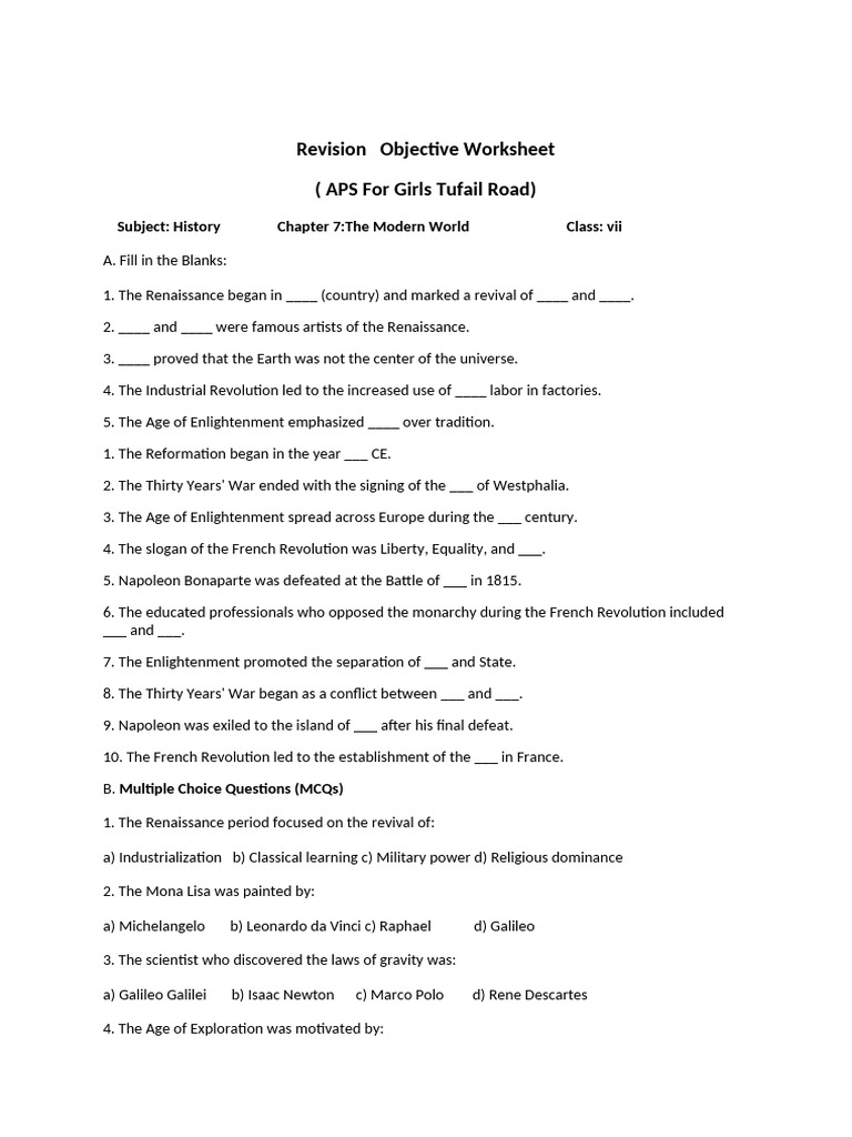 AP European History Review Key | PDF | First French Empire | Industrial ...