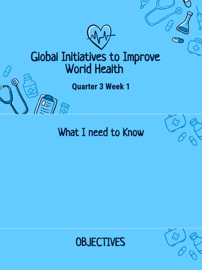 HEALTH LESSON Q3 W6 Lesson 1 Students | PDF | Millennium Development ...