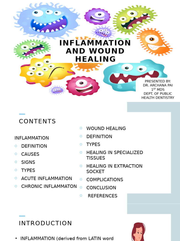 Inflammation and Wound Healing Overview | PDF | Inflammation | Healing