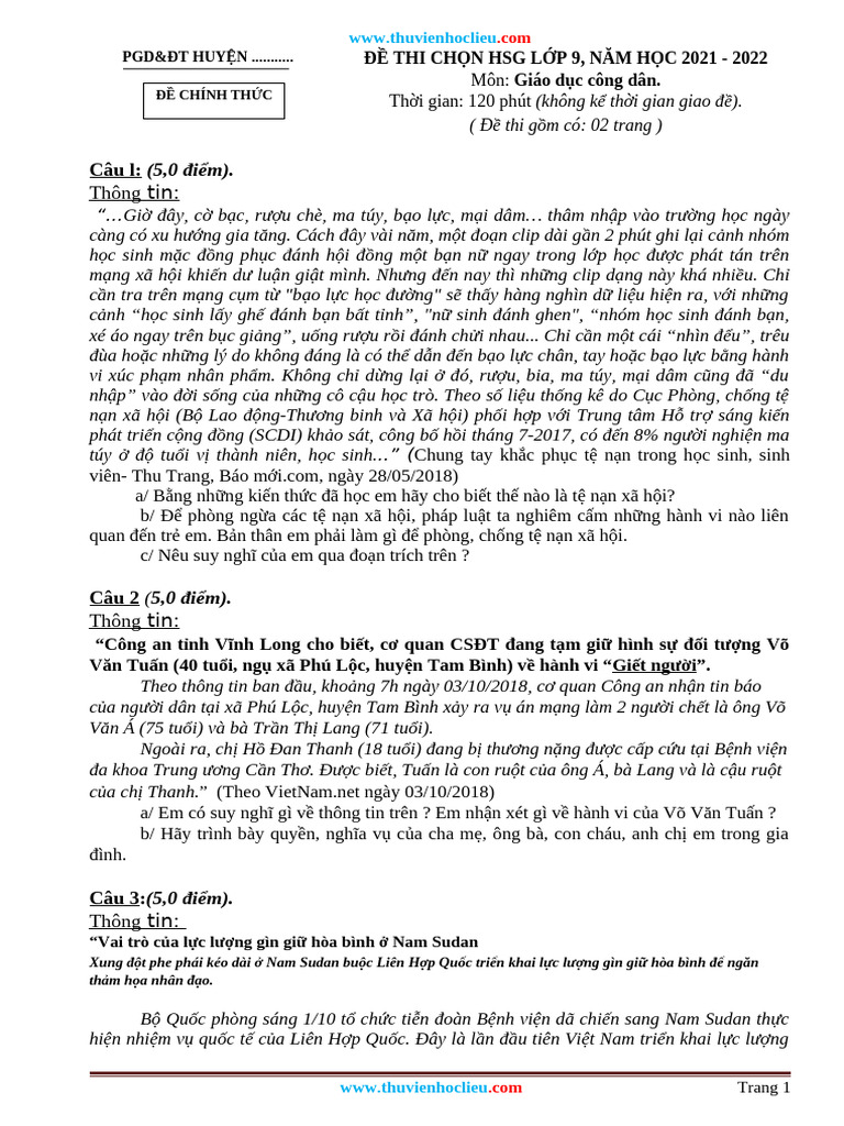 thuvienhoclieu.com-De-Thi-HSG-GDCD-9 | PDF