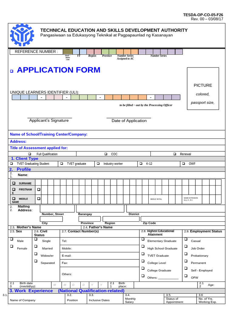 Application Form 2 | PDF