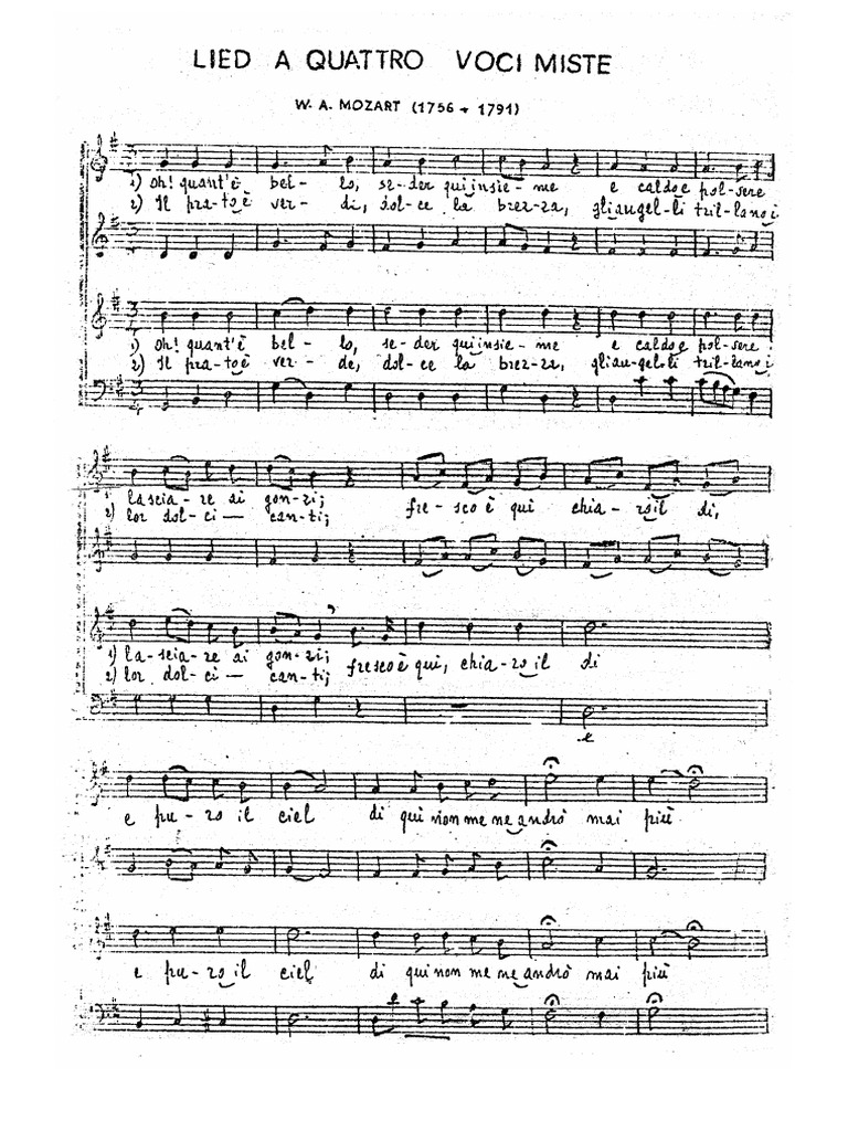 Mozart Lied | PDF