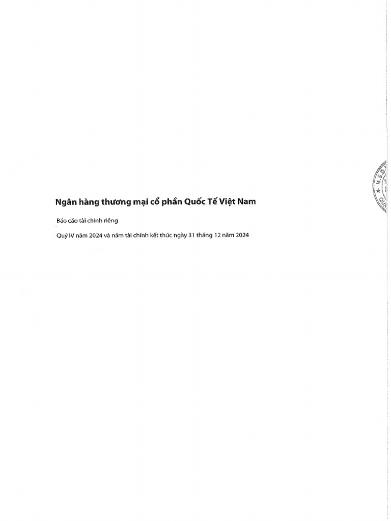 VIB Baocaotaichinh Q4 2024 Congtyme | PDF