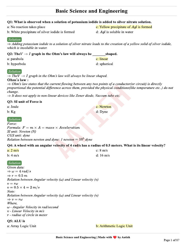 Basic Science and Engineering | PDF