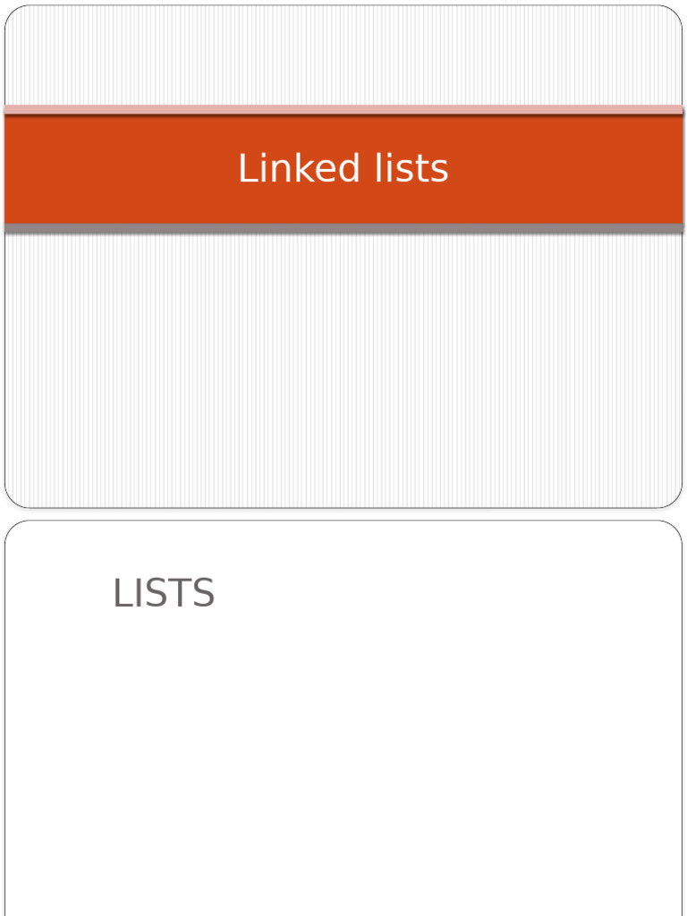 Lecture 11-Linked Lists | PDF | Data | Computing