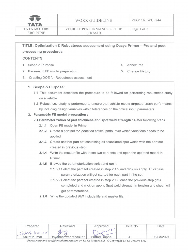WG 244 Guideline For Safety Attribute Futuring Process and Publishing Report | PDF | Computer ...