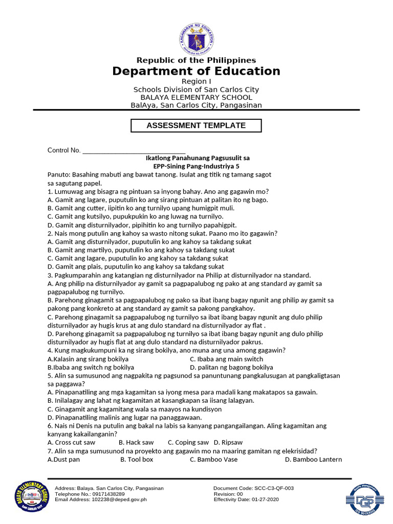 3RD Periodical Epp 2025 | PDF