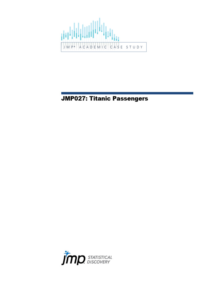 jmp027 Titanic Passengers | PDF | Logistic Regression | Dependent And Independent Variables