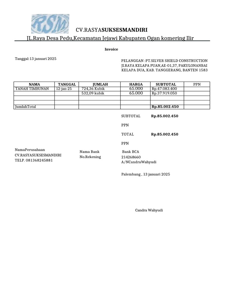 invoice tak materai | PDF