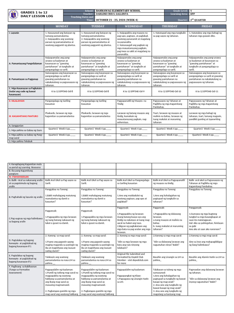 DLL_EPP 5_Q2_W4 | PDF