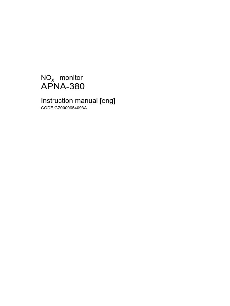 APNA-380 Instruction Manual (E) | PDF | Touchscreen | Usb