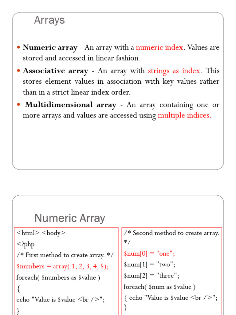 76 Php Arrays And Array Functions 10 10 2024 1 Pdf Computer Programming Computer Data