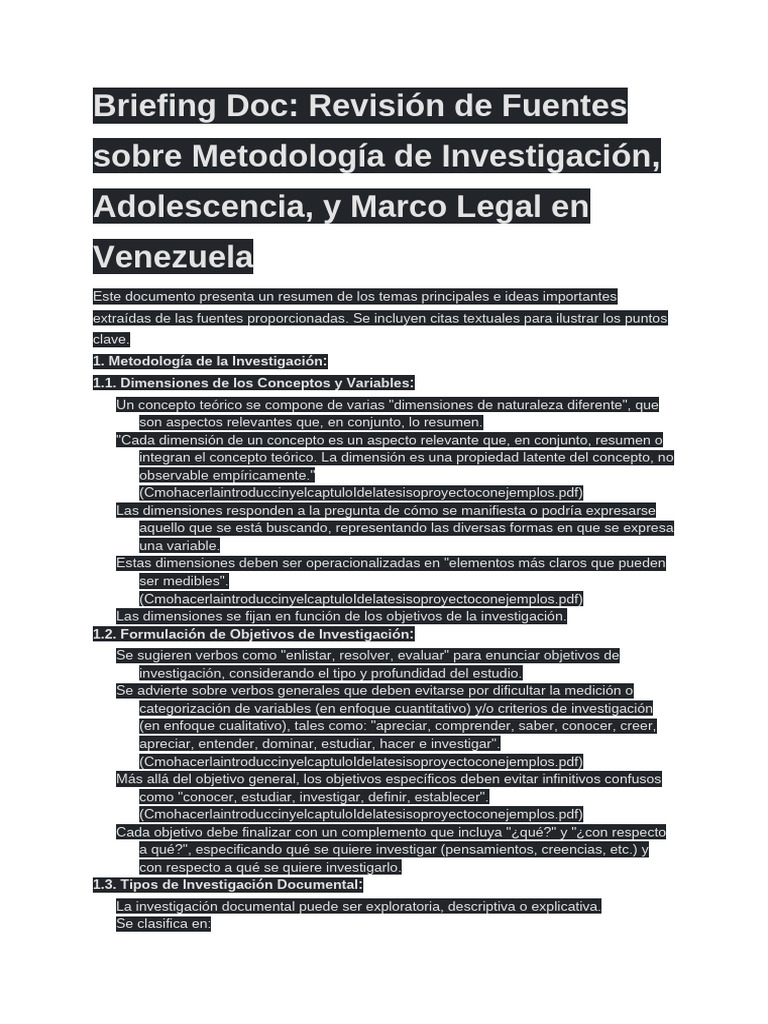 Briefing Doc Notebook LM | PDF | Violencia | Nivel de medida