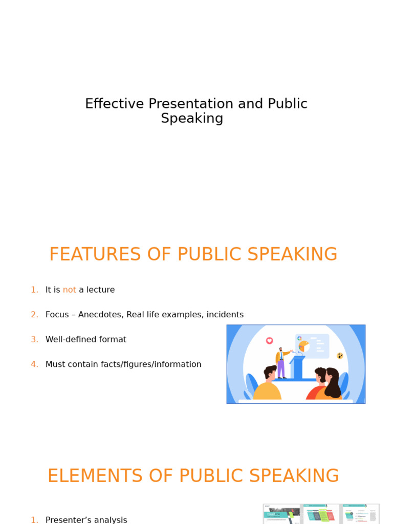 Effective Presentation and Public Speaking | PDF | Body Language ...