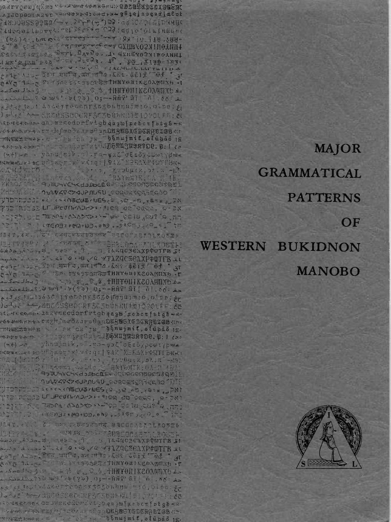 MANOBO WEST BUKIDNON Grammar | PDF