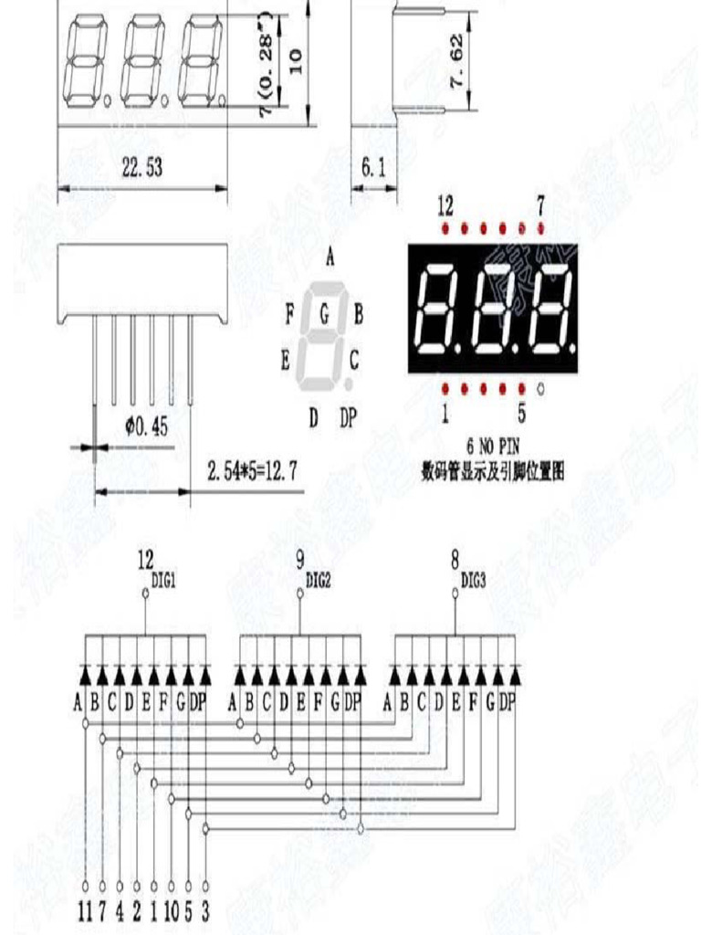 3 Digit Display Pinout | PDF