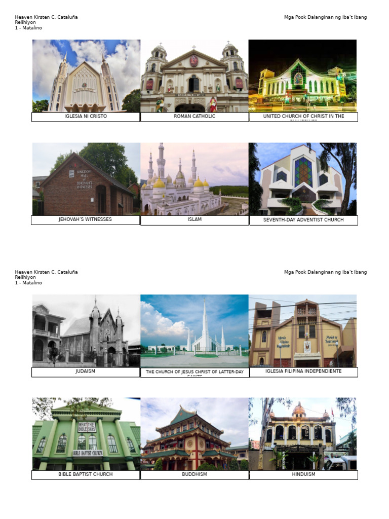 Mga Pook Sambahan sa Pilipinas | PDF