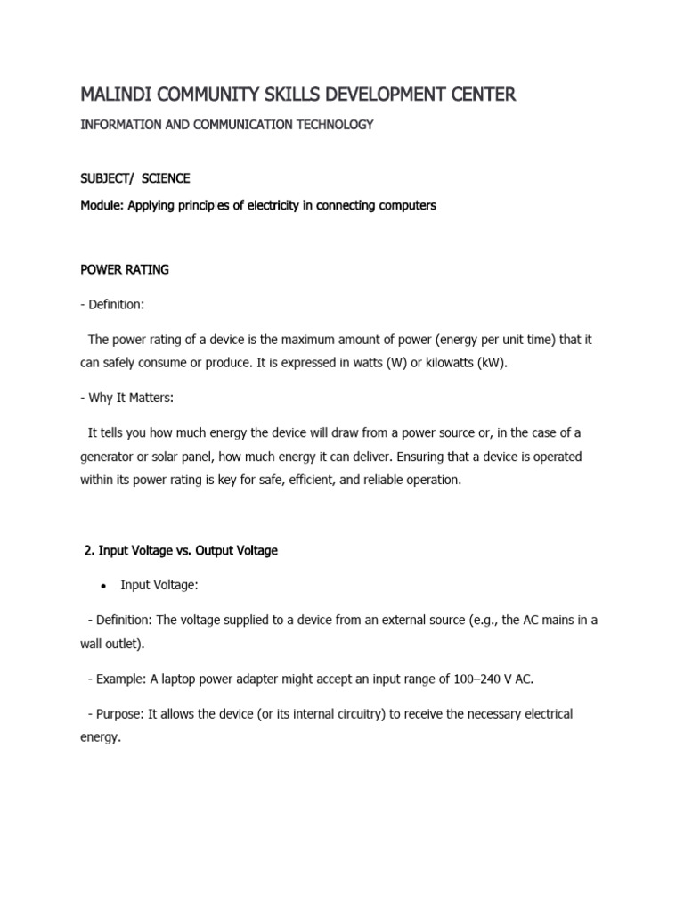 Understanding Power Ratings in Devices | PDF | Electric Power | Direct ...