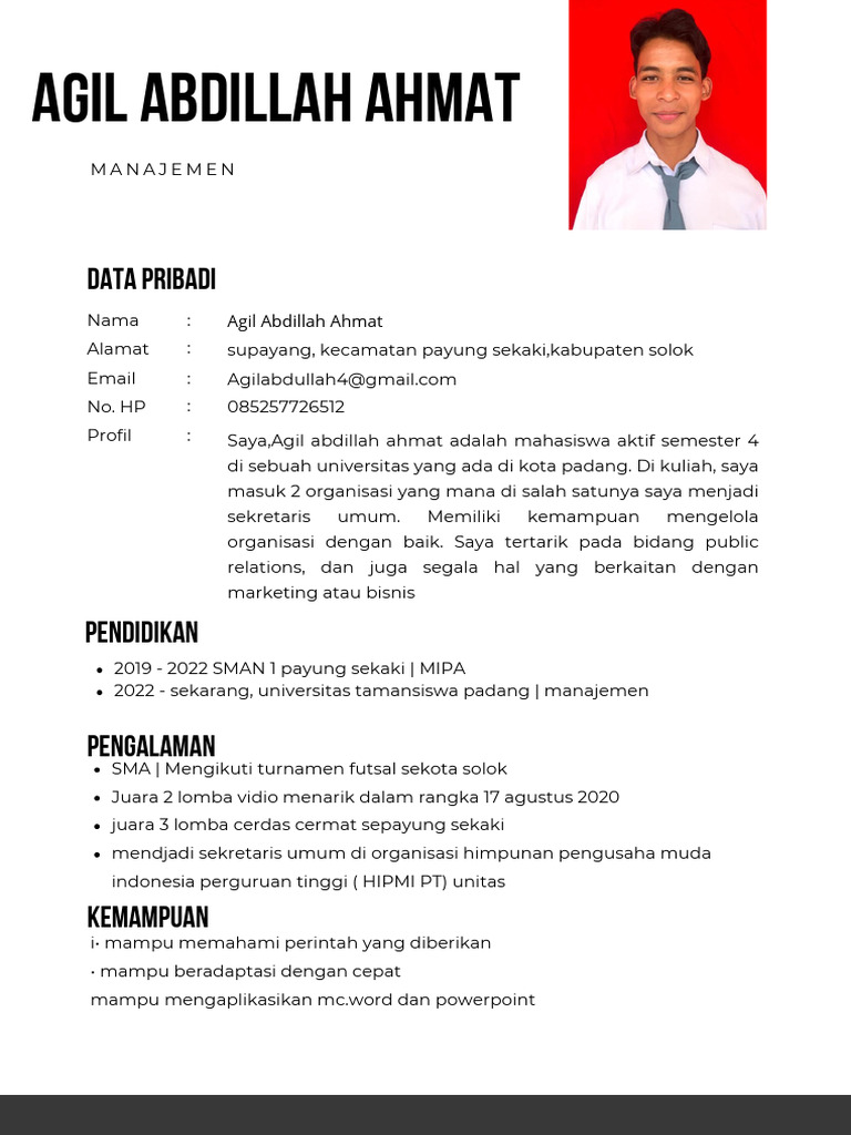 cv agil abdillah | PDF
