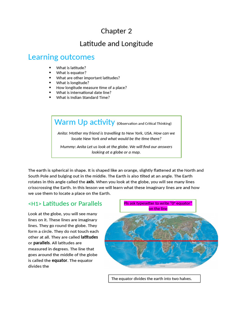 Understanding Latitude and Longitude | PDF | Equator | Longitude