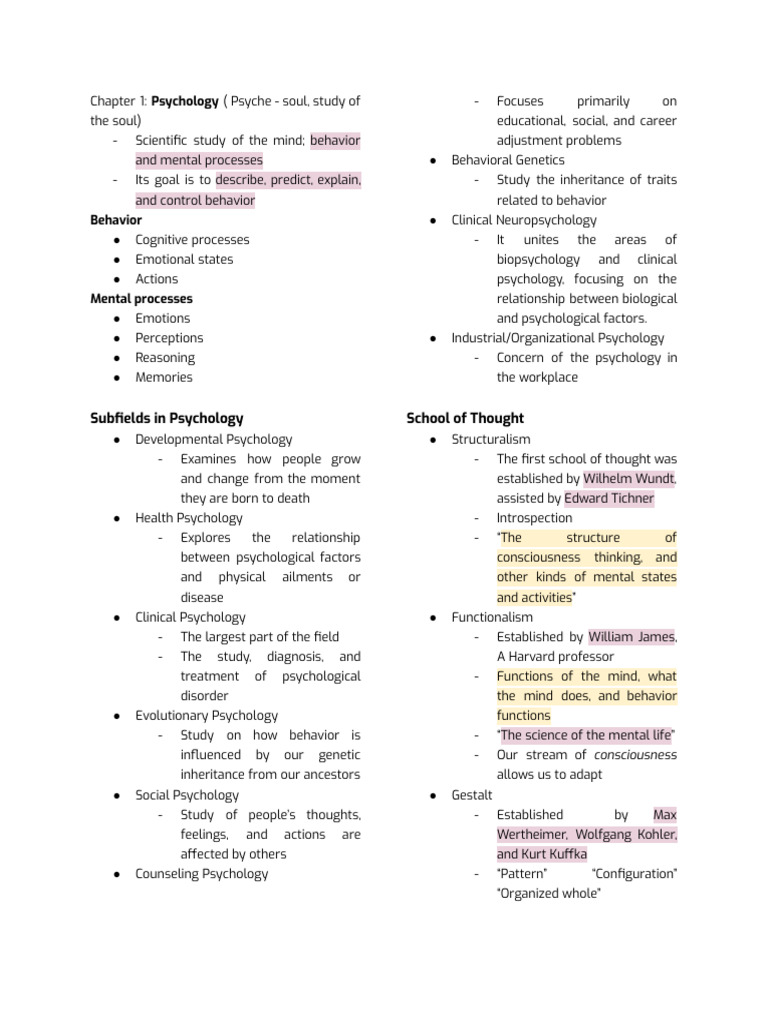 GenPsych (1st Sem) | PDF | Central Nervous System | Psychology