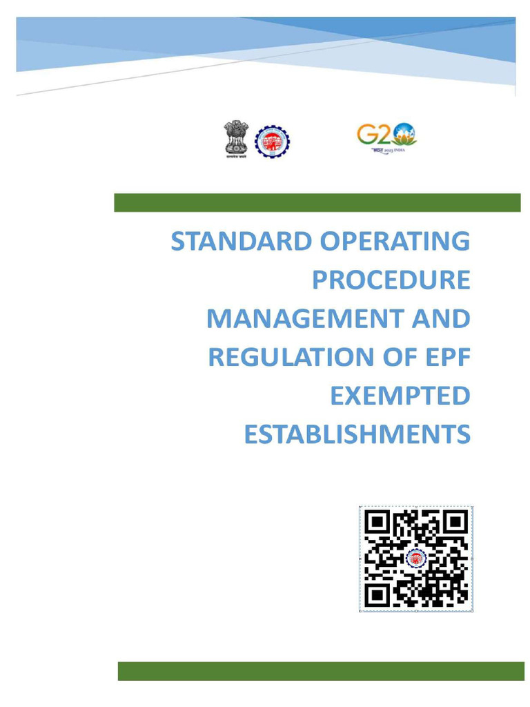 SOP Management Regulation EPF Exemption 29112023 | PDF | Business ...