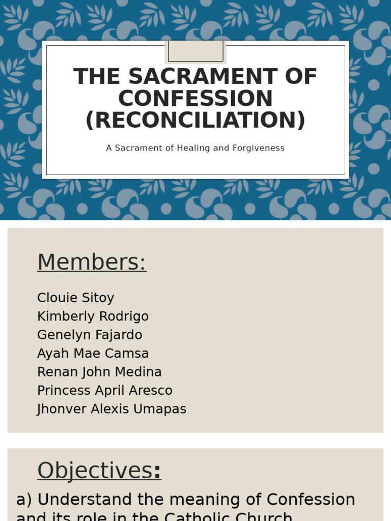 Understanding the Sacrament of Confession | PDF | Penance | Confession ...