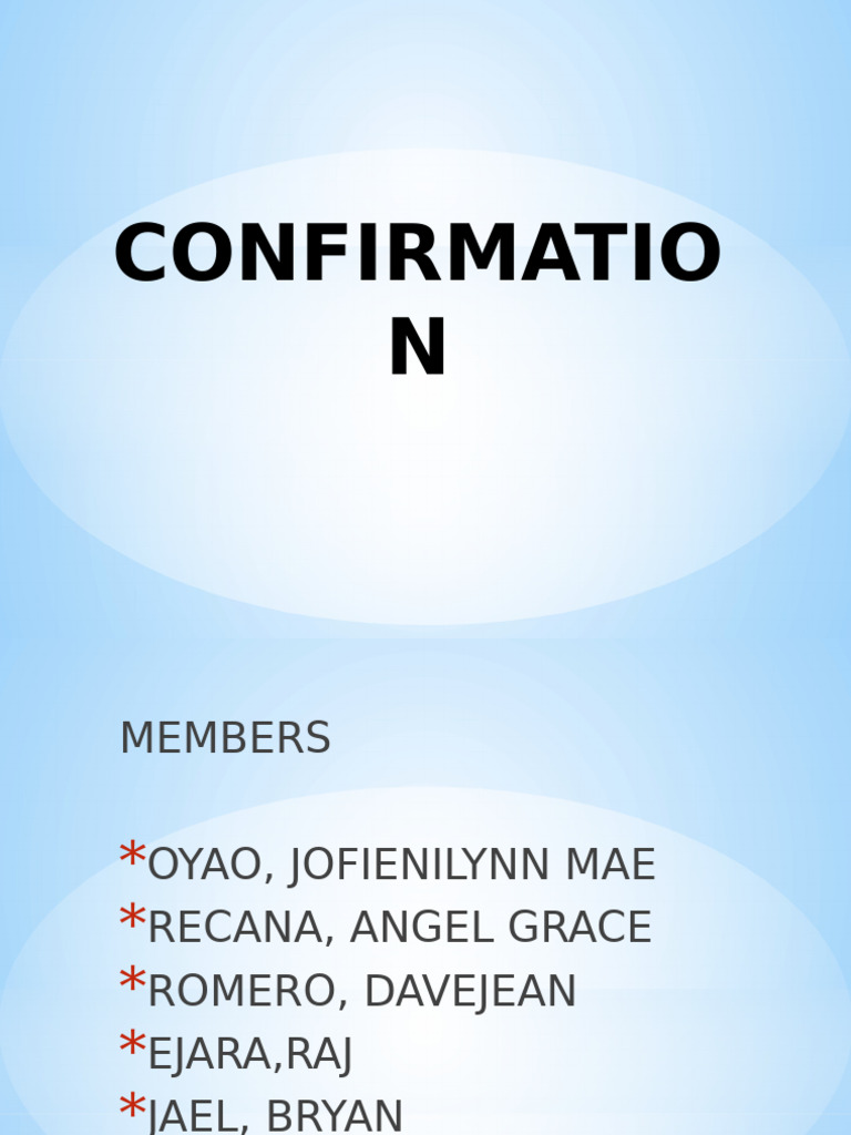 Sacrament Confirmation Humss#2 | PDF | Confirmation | Sacraments