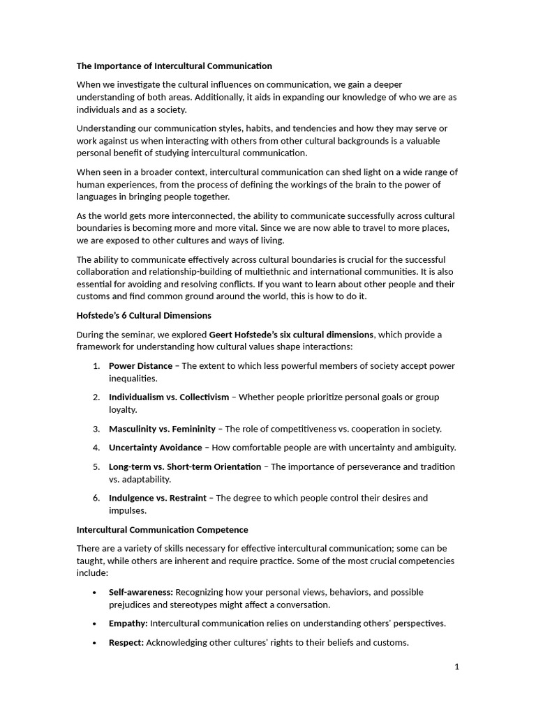 Understanding Intercultural Communication | PDF | Nonverbal ...