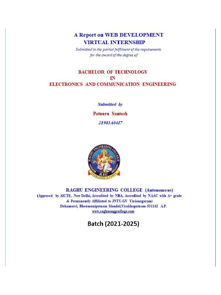 Web Development Internship Certificate | PDF