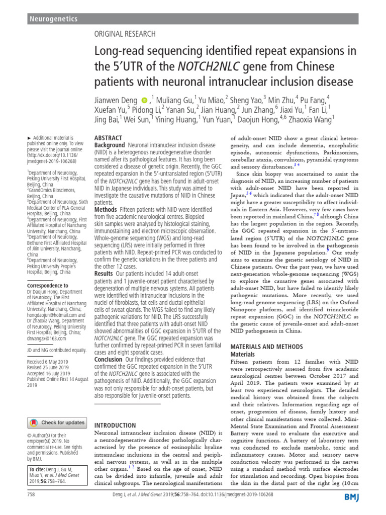 Long-read sequencing identified repeat expansions in the 5′UTR of the ...