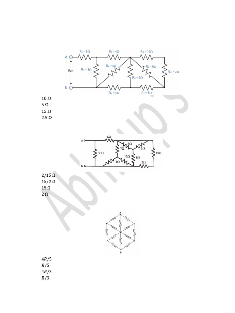 AAI ATC Physics 2025 & IMD SA Physics - Assignment-2 | PDF | Resistor | Series And Parallel Circuits